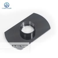 China 2mm Black Framed Tempered Glass Lens for CCTV Custom Cut to Size for sale
