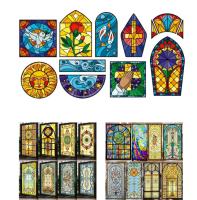 China Custom Stained Glass Partition Room Divider Wall Decorative Glass Panel for Home 10mm for sale