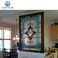 China Colored Glass Window Panel Stained  Arts and Crafts Interior Decoration for sale