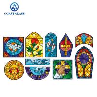 China Colored Glass Window Panel Stained  Arts and Crafts Interior Decoration for sale