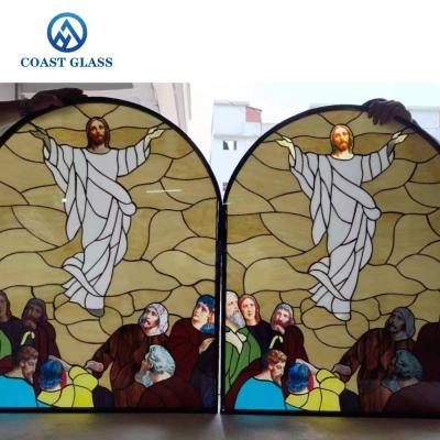 China Custom Leaded Stained Glass Window Artistic Home Decor Skylight 5mm Thick for sale