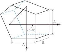 China BK7 Optical Glass Rhomboid Prism Fused Silica Right Angle Prism 1-400mm Custom for sale
