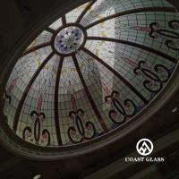 China Custom Stained Leaded Glass Domes Skylights Decorative Art Glass Panel 5mm for sale