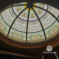 China Custom Stained Leaded Glass Domes Skylights Decorative Art Glass Panel 5mm for sale