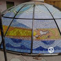 China Custom Stained Leaded Glass Domes Skylights Decorative Art Glass Panel 5mm for sale