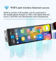 China Wired CarPlay/Android Auto Wifi Bluetooth Handsfree GPS FM USB HD Touch Screen MP5 Player 1DIN 6.86 Inch Android Car Radio for sale