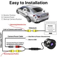 China 170° Wide Angle Car Universal Rear View Camera for Reverse Parking IP68 Waterproof for sale