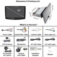 China 10inch Touch Screen FM Bluetooth Carplay Android Audio/Backup Camera Car Stereo Radio with USB Connection for sale