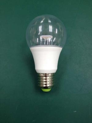 China Plastic Transparent Cover 360 Degree LED Bulbs E27 B22 Indoor Lights 6W 500LM 100% Dimmable for sale