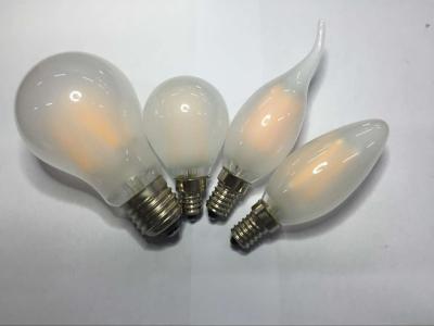 China 360 Degree LED Filament Bulb E27 E14 6w 500lm Frosted Milky Cover LED Filament Lamp for sale