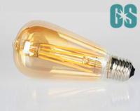 China ST64 8W Vintage Dimmable Golden Glass Amber Glass LED filament Lamp E26 / E27 Warm White for sale