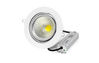 China Energy Saving 6000K / 7000K Epistar COB LED Downlight For restaurant / Office for sale