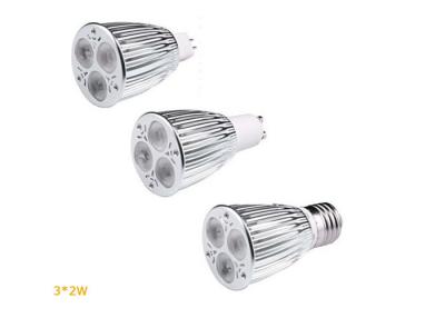 China High Power 4000K / 5000K 6w Indoor LED Spotlights GU10 50HZ-60HZ 480-550lm for sale