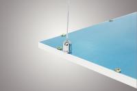 China Suspended Ultra Thin LED Panel Light Efficiency 600mm x 600mm with White Frame for sale