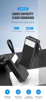 China Most Sell Products Floodlight Power Bank IOS Fast Charging Phone Large Capacity 30000mah Power Bank for sale
