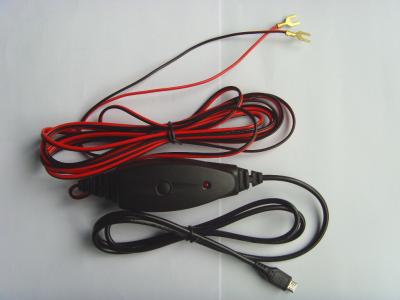 China 24V Hardwire Portable Mobile Phone Car Charger 1A Red Color For Dash Camera and GPS for sale