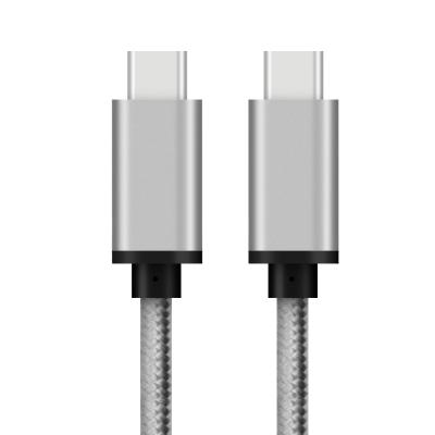 China 3 Feet Long USB Type C To Type C Cable , Silver C Port Cable ROHS Approved for sale