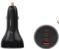 China New Arrival 160W USB C Car Charger,3 Port Car Phone Charger Adapter,PD3.1 QC 3.0 Port Lighter Charger for sale