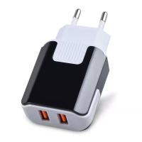 China 5V3.1A Dual USB Wall Charger,Charging Block For iPhone ,Google Pixel Black and White for sale
