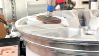 China Aluminum Alloy Wheel Hub Robotic Grinder 380V Precise Grinding Accuracy for sale