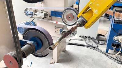 China Robotic Grinding Automation Engineered for Stable Grinding Performance and Consistent Surface Finishing in Stainless Steel Faucet Production for sale