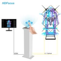 China HDFocus Brand New All-in-one Controller 3D Hologram Fan Splicing Gesture Control  Holographic Interactive Solution for sale