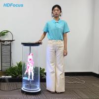 China Mini 3D Holographic Projector Fan Splicing Cylindrical Hologram Fan Human Transparent Cabinet Solution Display Equipment for sale