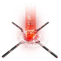 China 3d Hologram Projector Fan 4 Blades Hologram 50cm Big Holographic Led Advertising Display Cloud Wifi App Control for sale