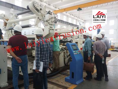 China Strong Adaptable Poly Coating Machine , Air Shaft Dry Lamination Machine for sale