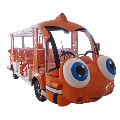 China SanChuan Amusement Park Electric Train Tourist Trackless Guided Bus For Sale 5400*1520*2300mmH for sale