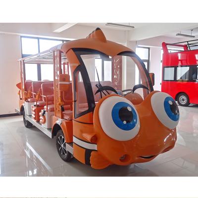 China China Supplier Amusement Park Bus Sightseeing Electric Tourist Car 5400*1520*2300mmH for sale