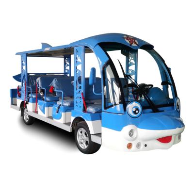 China Sanchuan Guided Amusement Park Equipment Tour Car Golf Cart Small Electric Sightseeing Bus 5400*1520*2300mmH for sale