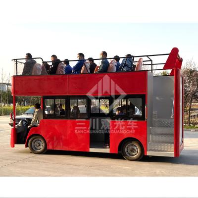 China Popular Earn Money Battery Powered Electric Bus Electric Double Decker Tourist Bus For Outdoor Playground 5390*1710*3060mmH for sale