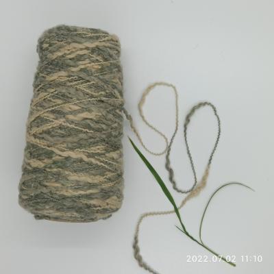 China Fancy Twisted 100 Percent Polyester Slub Yarn 1Nm Ecru for sale