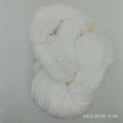 China 3.8NM Polyester Nylon Fancy Lantern Yarn Crocheted Raw White for sale