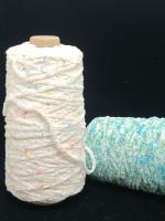 China 5.3Nm Polyester Chenille Yarn Coloured Yarn Heat Set Pile Fashion for sale