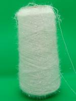 China Polyester Fancy Yarn 9NM Crocheted With Transparent Single Side Pile for sale