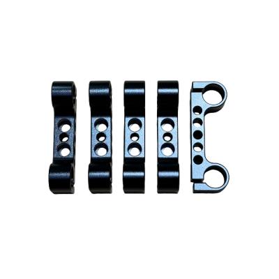 China CNC aluminum alloy double-hole pipe clamp brackets are suitable for automated equipment photographic equipment robot structures etc for sale