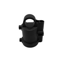 China CNC-Machined Aluminum Alloy 3-Way Connector Precision Milled and Turned Black Anodized Finish for sale