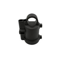 China CNC-Machined Aluminum Alloy 3-Way Connector Precision Milled and Turned Black Anodized Finish for sale