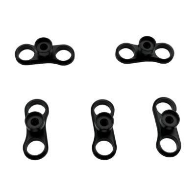 China High Precision CNC Machined Custom Aluminum Alloy Dual Hole Connector Bracket for sale