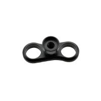 China High Precision CNC Machined Custom Aluminum Alloy Dual Hole Connector Bracket for sale