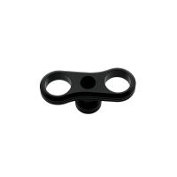 China High Precision CNC Machined Custom Aluminum Alloy Dual Hole Connector Bracket for sale
