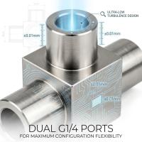 China Aluminum Alloy CNC Machined Quick Connect Liquid Cooling Fittings 6061 T6 Anodized Custom OEM for sale