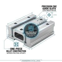 China Precision CNC Machined Automation Guide Blocks T Slot Design Custom OEM Service for sale