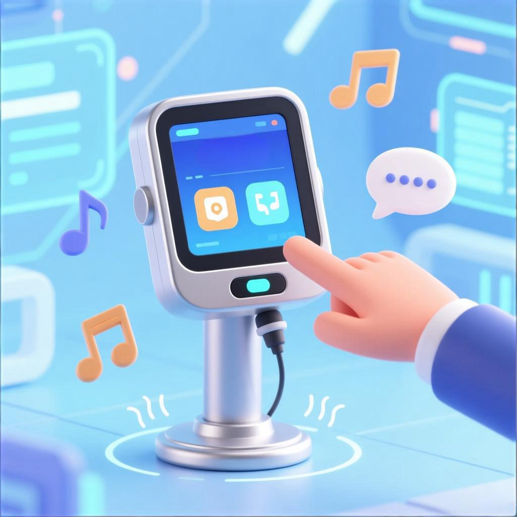 Multilingual self-service voice device