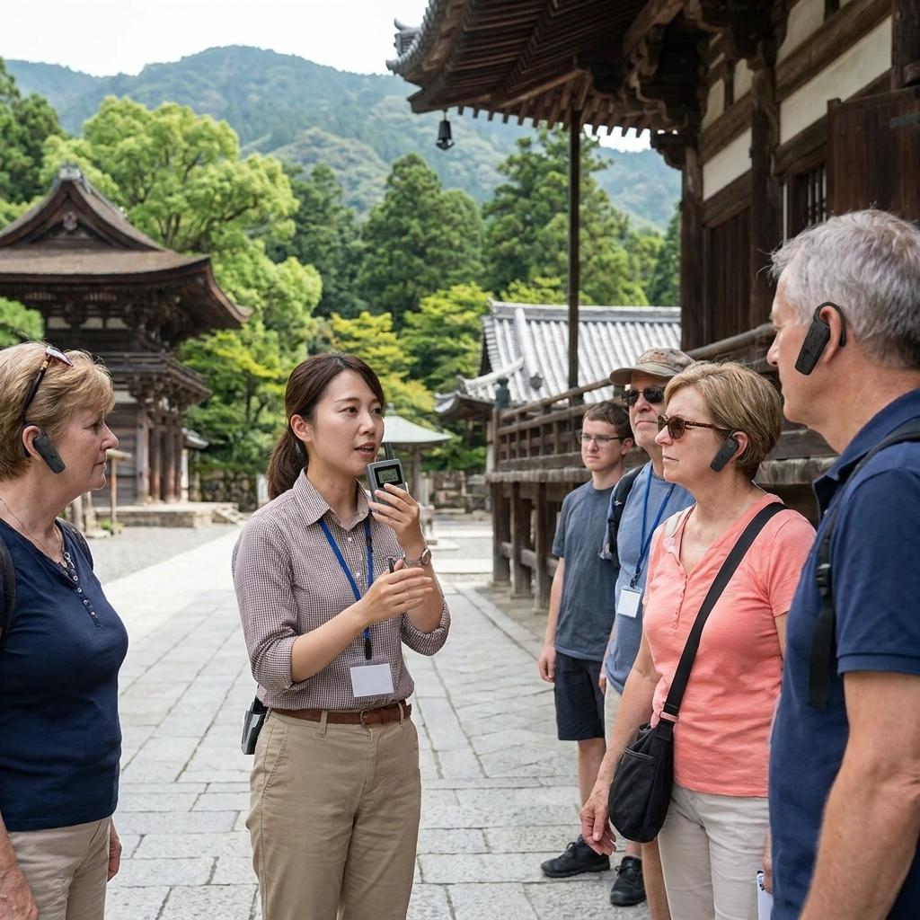 Easy-to-use wireless tour guide system