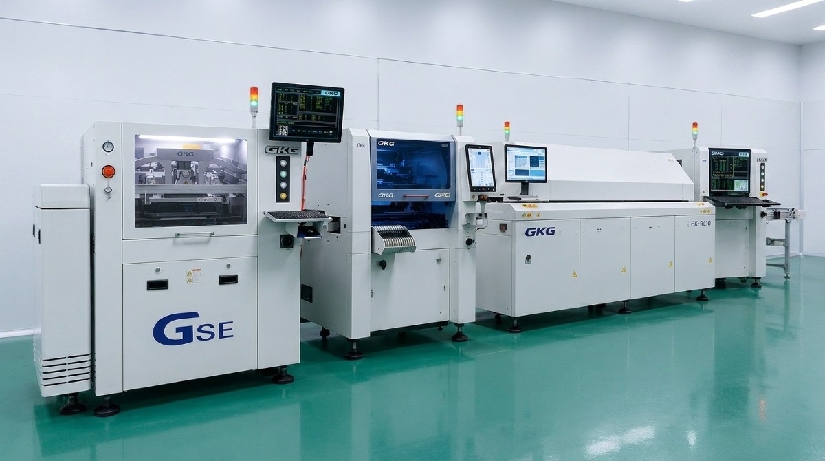 Yingmi automated SMT production line for wireless tour guide devices