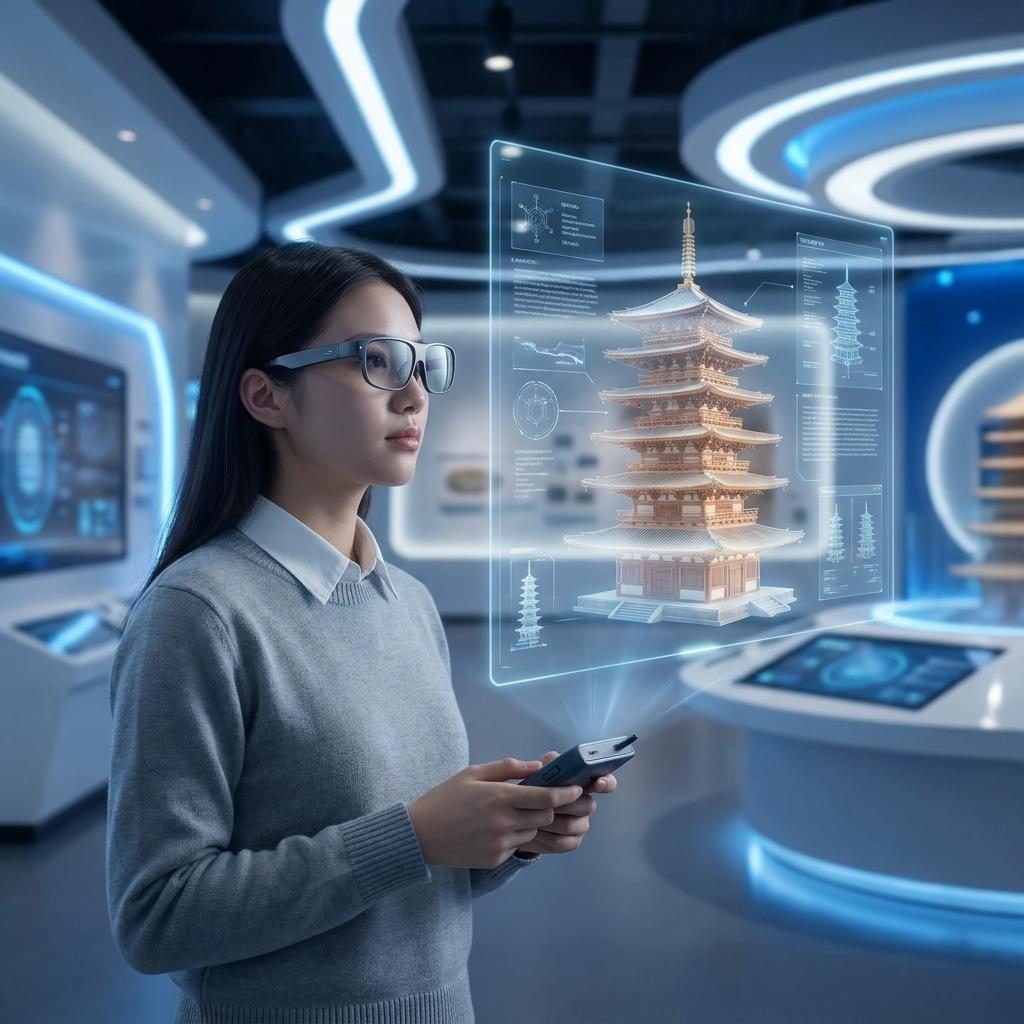 Future AI+AR immersive smart audio guide usage scenario