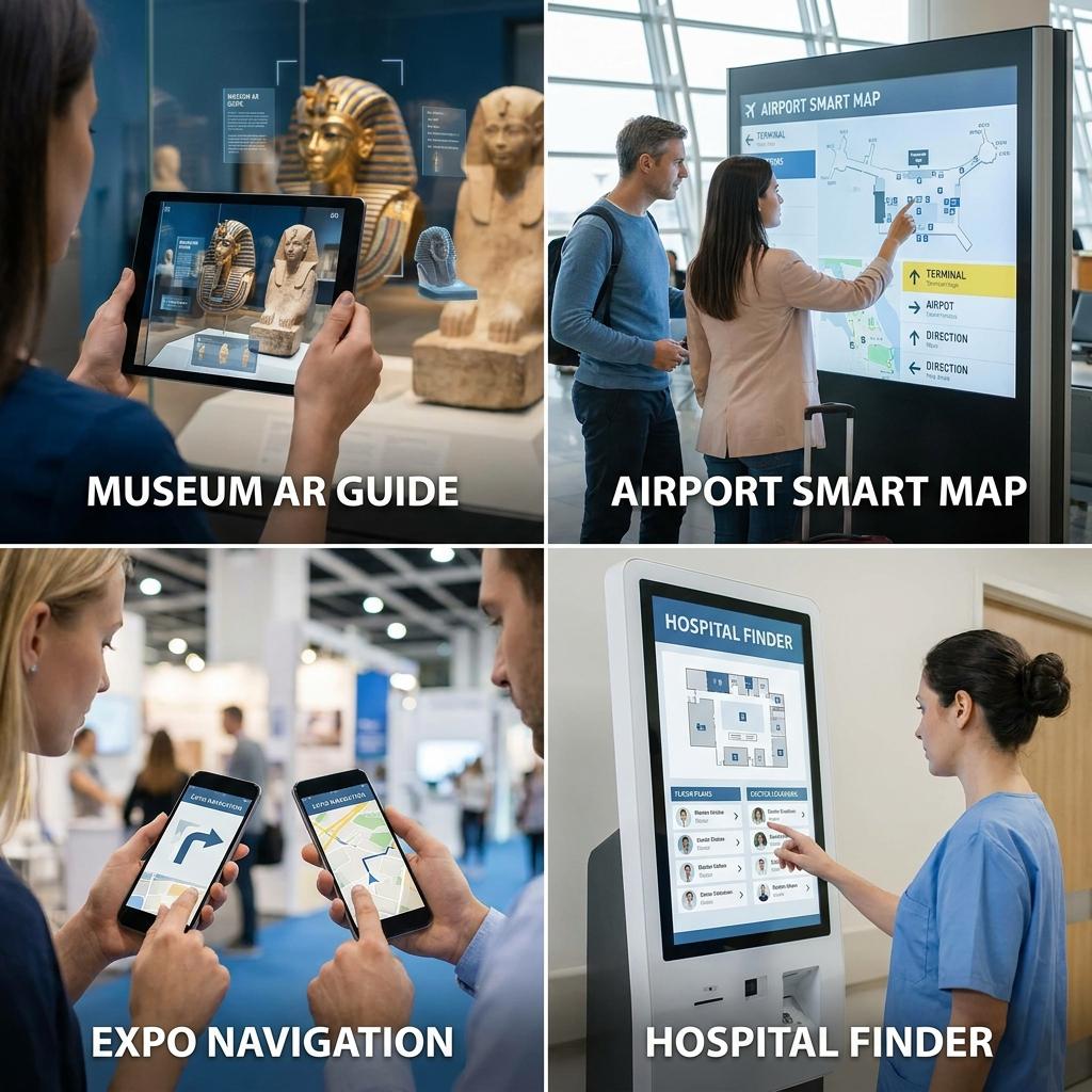 Intelligent guidance systems cover museums, airports, exhibitions and hospitals